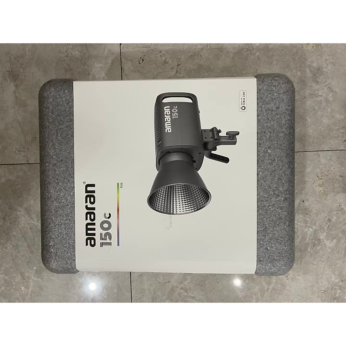 Aputure Amaran 150c RGBWW LED Video Light,150W 2500K-7500K,CRI 95+ TLCI 95+ Bowens Mount Studio LED with DC/AC Power Supply,Build in 9 Lighting FX for Filmmaking Studio Photography