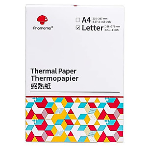Itari Portable Printer Wireless for Travel, M08F-Letter Bluetooth Mobile Printer Support 8.5" X 11" US Letter, Inkless Thermal Compact Printer, Compatible with Android and iOS Phone & Laptop