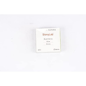 stonylab Quantitative Filter Paper, 100 Pack Slow Flow Rate Cellulose Filter Paper Circles with 10 Micron Particle Retention, 94 mm Diameter