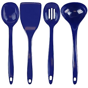 Calypso Basics by Reston Lloyd Melamine Utensil Set, 4-Piece, Indigo (81705)
