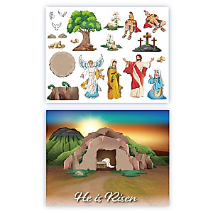 Colonel Pickles Novelties Resurrection Stickers - 12 Sets - Easter Crafts for Kids Bible Games & Stories - Christian Activities