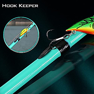 Sougayilang Baitcaster Combo, 2Pc Baitcasting Fishing Rod and Reel Combo, Twin-Tip M/MH Fishing Pole and Baitcasting Reel-Green-6.9ft-Right Handle