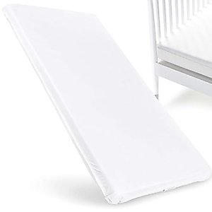 Baby Cradle Mattresses - White Cradle Mattress with Waterproof Vinyl Cover – Durable & Breathable Cradle Mattress (14" x 33")