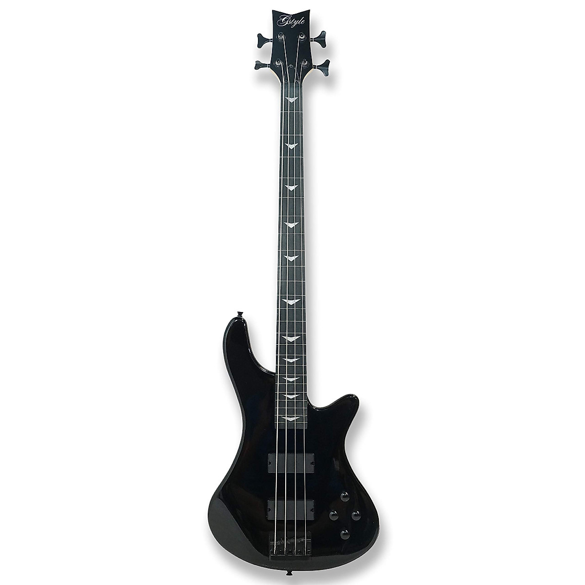 4 String Black Fretless Electric Bass, Bolt-on Maple Neck, Poplar Body