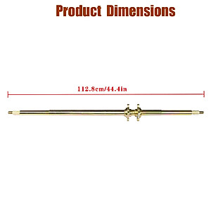 GXYWADY 44in/1120mm Go Kart Rear Axle Shaft Kit with Chain Sprocket Brake Disc Pillow Block Wheel Hub Chain Brake Master Cylinder Caliper Replacement for DIY Rebuild Go Kart ATV Quad Trikes Golf Carts