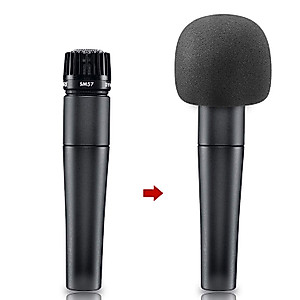 SUNMON SM57 Windscreen Cover - Perfect SM57-LC Mic Pop Filter Foam Cover Compatible with Shure SM-57 Cardioid Dynamic Instrument Microphone (2 PCS)