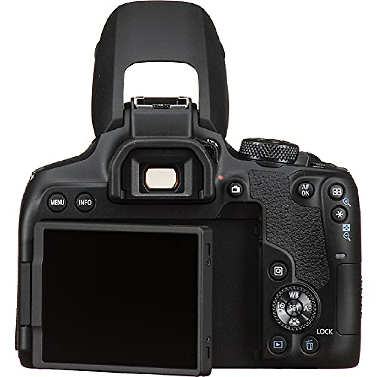 Canon EOS Rebel 850D / T8i DSLR Camera (Body Only) + 64GB Memory Card + Case + Card Reader + Flex Tripod + Hand Strap + Cap Keeper + Memory Wallet + Cleaning Kit (Renewed)
