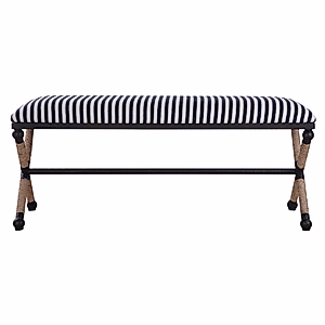 Uttermost Braddock - 47.5 inch Striped Bench