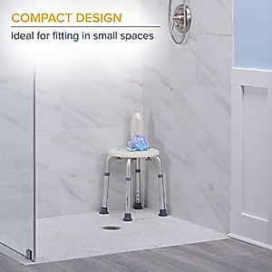 Drive Medical RTL12004KD Handicap Bathroom Stool, White