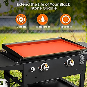Blackstone Silicone Griddle Mat Cover for 22 Inch Blackstone Griddle,Heavy Duty Food Grade Silicone Griddle Top Cover,Upgraded Full Fit Griddle Mat Surface Protective Outdoor from Insects Rust Debris