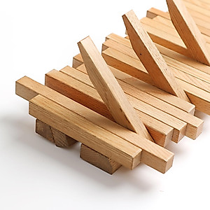 GOGREEBELL Natural Wood Wall Mounted Piano Coat Rack| Coat Rack Wall Mount| Flip Down Wall Hook Rack 7 Hooks| Entryway Wall Storage with Hooks,Made of Oak.Wall Art