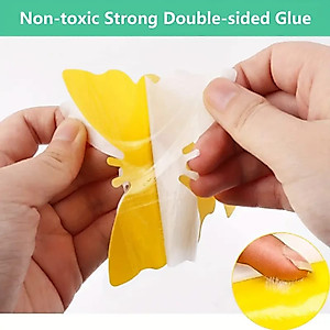 Springco 100 Pack Fruit Fly Traps Yellow Sticky Traps Gnat Sticky Traps for Indoor/Outdoorgnat Traps for House Indoor (95（95+4+1） 100pack)