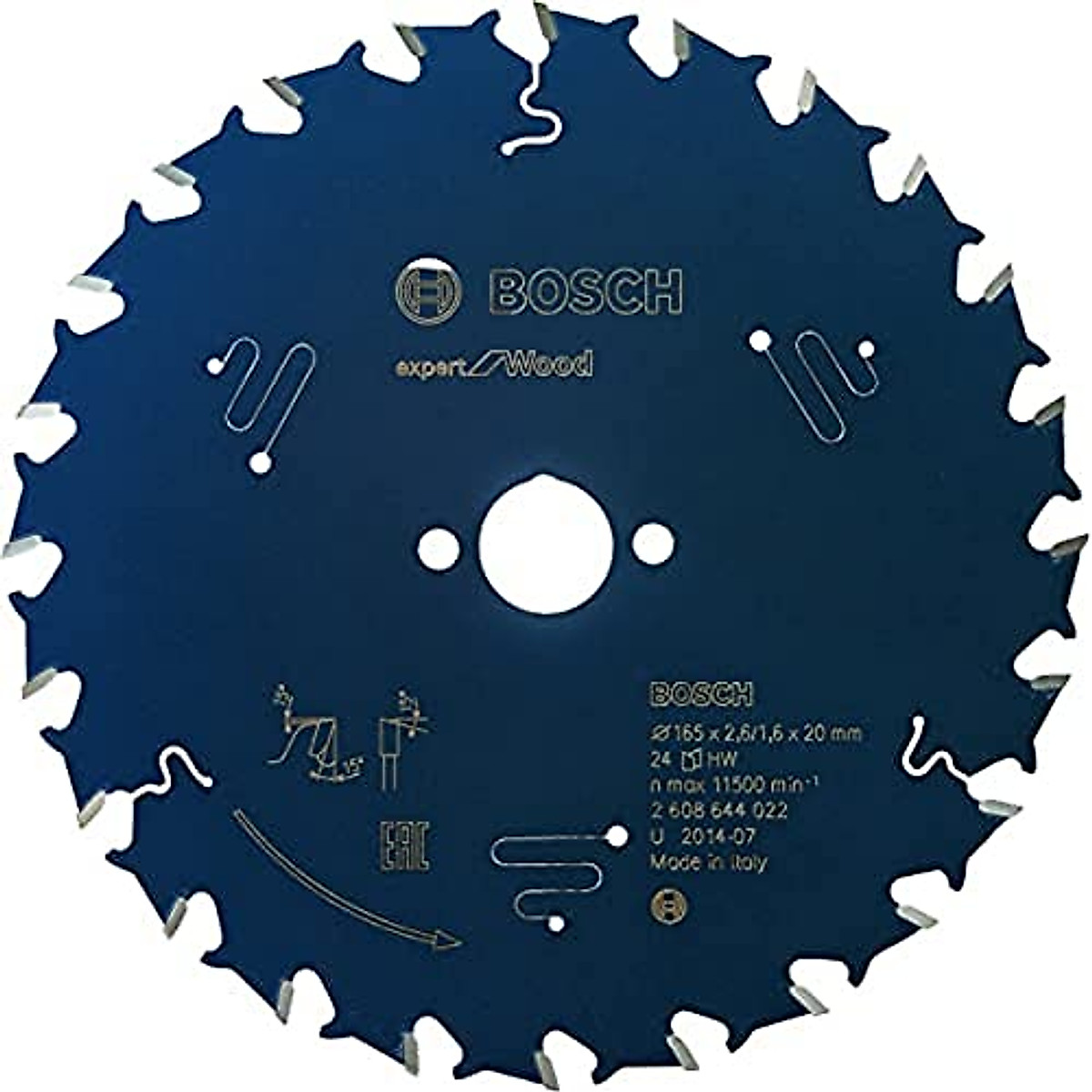 Bosch 2608644022 EXWOH 6.5" x 20mm 24T Circular saw blade Top Precision
