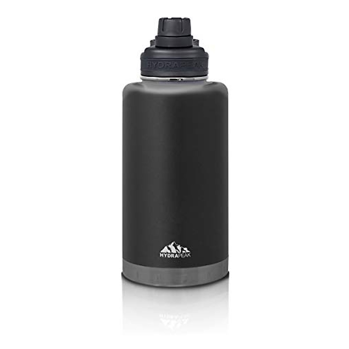 Hydrapeak 50oz Insulated Large Water Bottle - Leak Proof Stainless Steel Water Flask, Double Wall Vacuum Insulation Keeps Drinks COLD for 24 Hours and HOT for 12 Hours (Black)