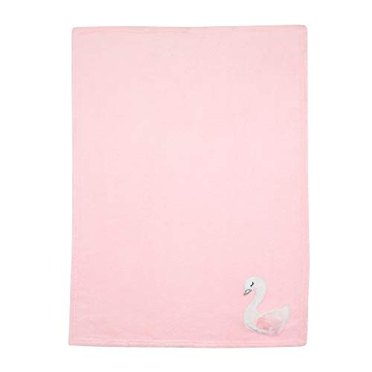 Bedtime Originals Blossom Pink/White Swan Coral Fleece Baby Blanket