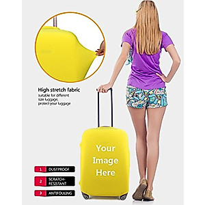 Bigcardesigns Fashion Butterfly Spandex Elastic Luggage Cover Travel Suitcase Protector M size for 22-25 inch luggage