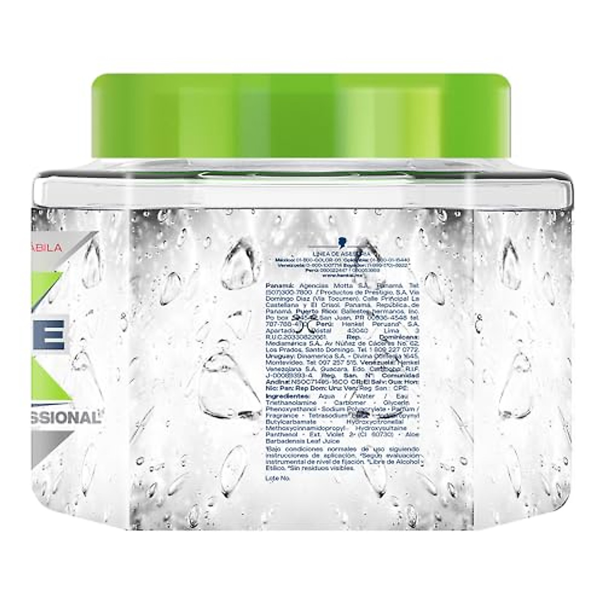 Wet Line Xtreme Professional Mexican Hair Styling Gel Clear Cap 35.27 oz / 1 kg with Aloe (directions and ingredients in Spanish)