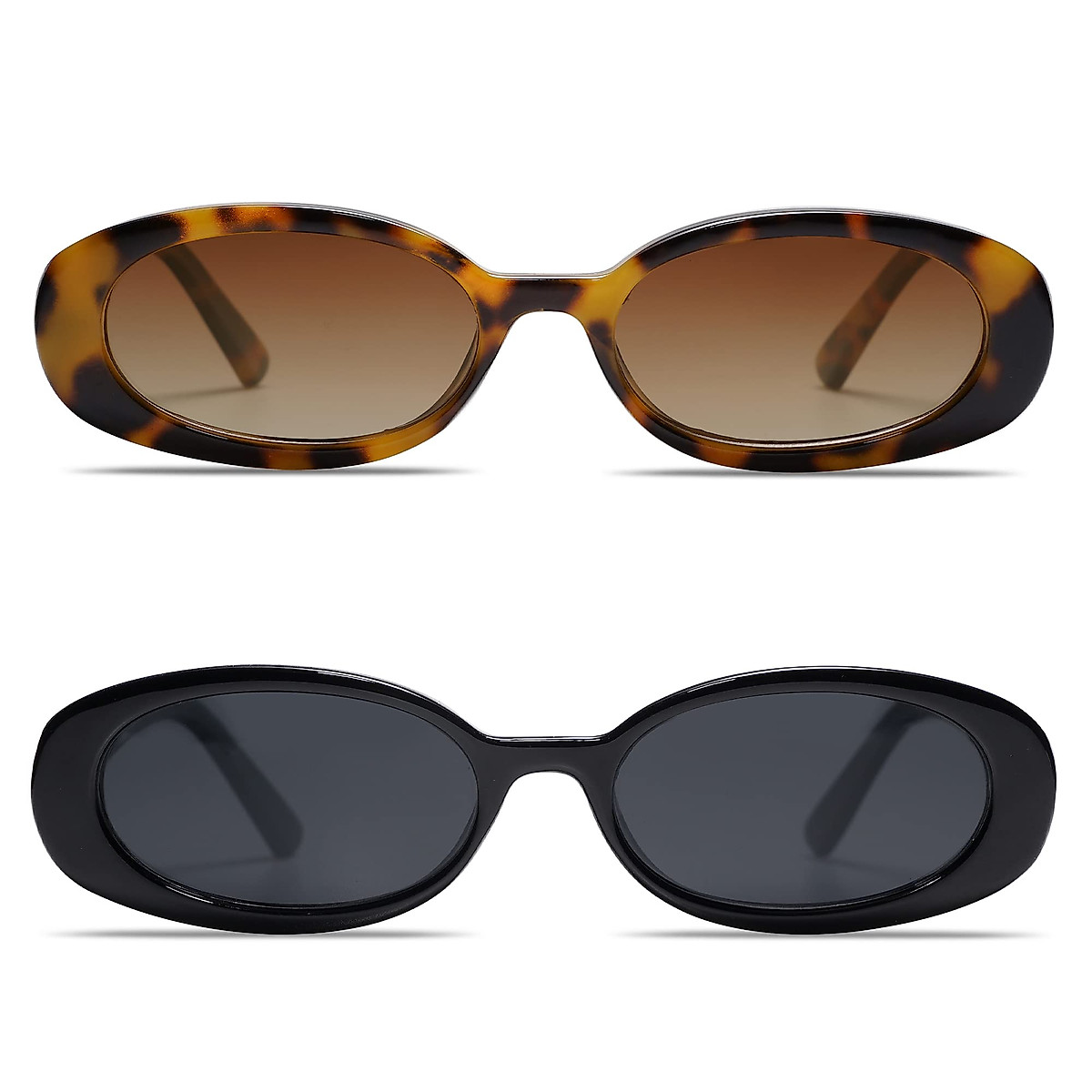 VANLINKER Polarized Retro Oval Sunglasses for Women and Men Small 90s Style VL9580