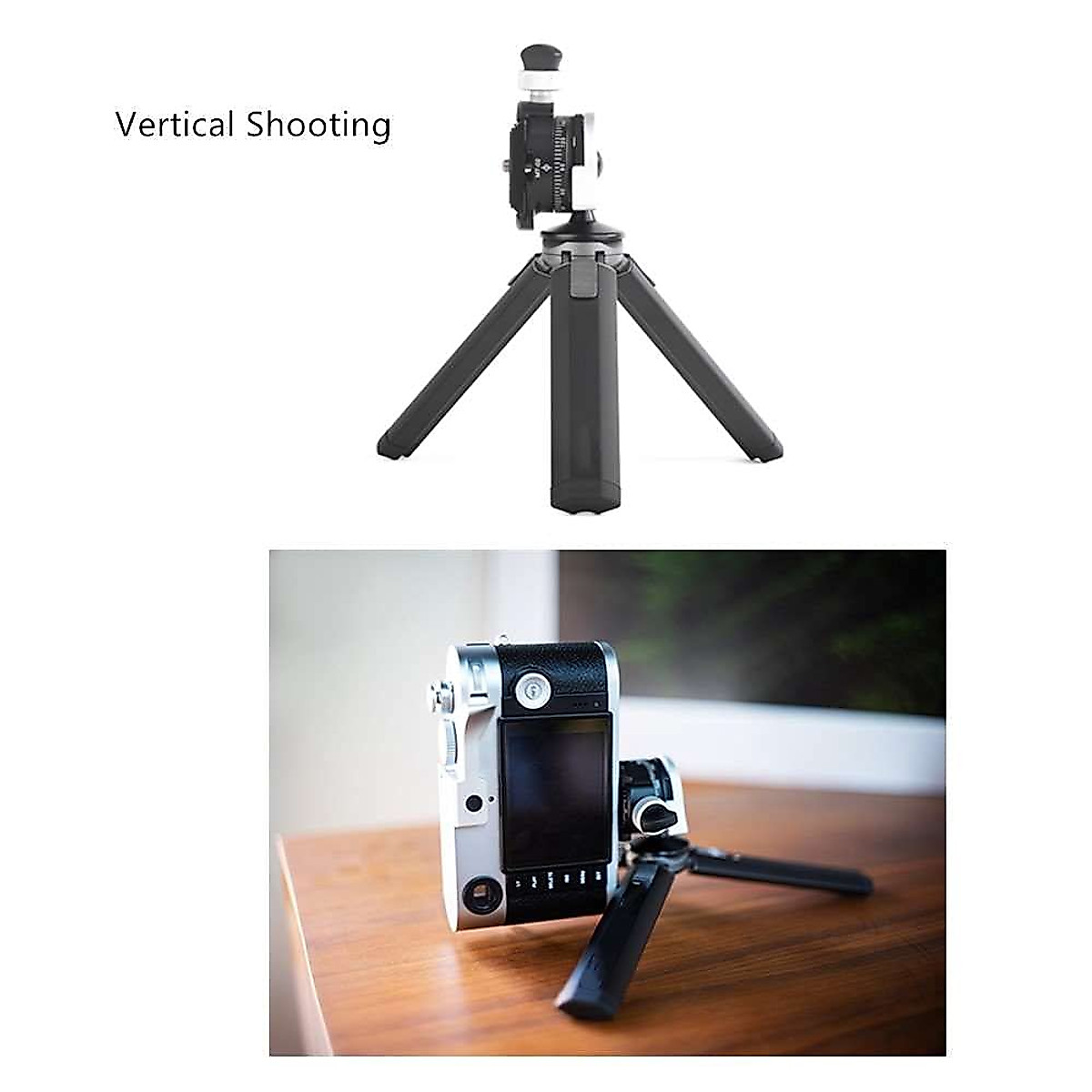 Portable Desktop Mini Tripod, Professional Mini Tripod with Panoramic Ball Head for Action Sports Camera Mirrorless Camera