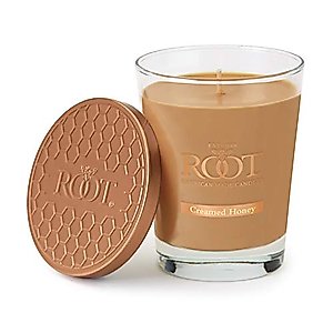 Root Candles Honeycomb Veriglass Beeswax Blend Scented Candle, Large, Creamed Honey