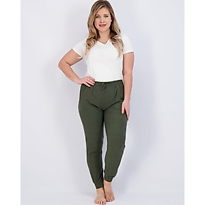 Real Essentials Women's Lounge Jogger Soft Teen Sleepwear Pajamas Fashion Loungewear Yoga Pant Active Athletic Track Running Workout Casual wear Ladies Yoga Sweatpants Pockets, Set 4, S, Pack of 3