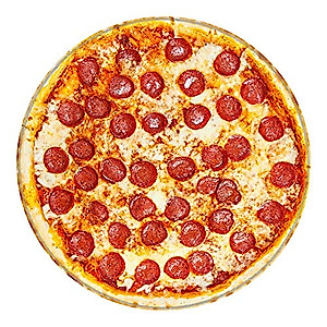 natu2eco Pizza Blanket Adult Size, Funny Gifts Food Throw Sausage Cheese Pepperoni Novelty Realistic Flannel Fleece Soft Cozy Round Nap Blanket Wrap Nursery for Family Weird Stuff Unique Ideas 72 inch