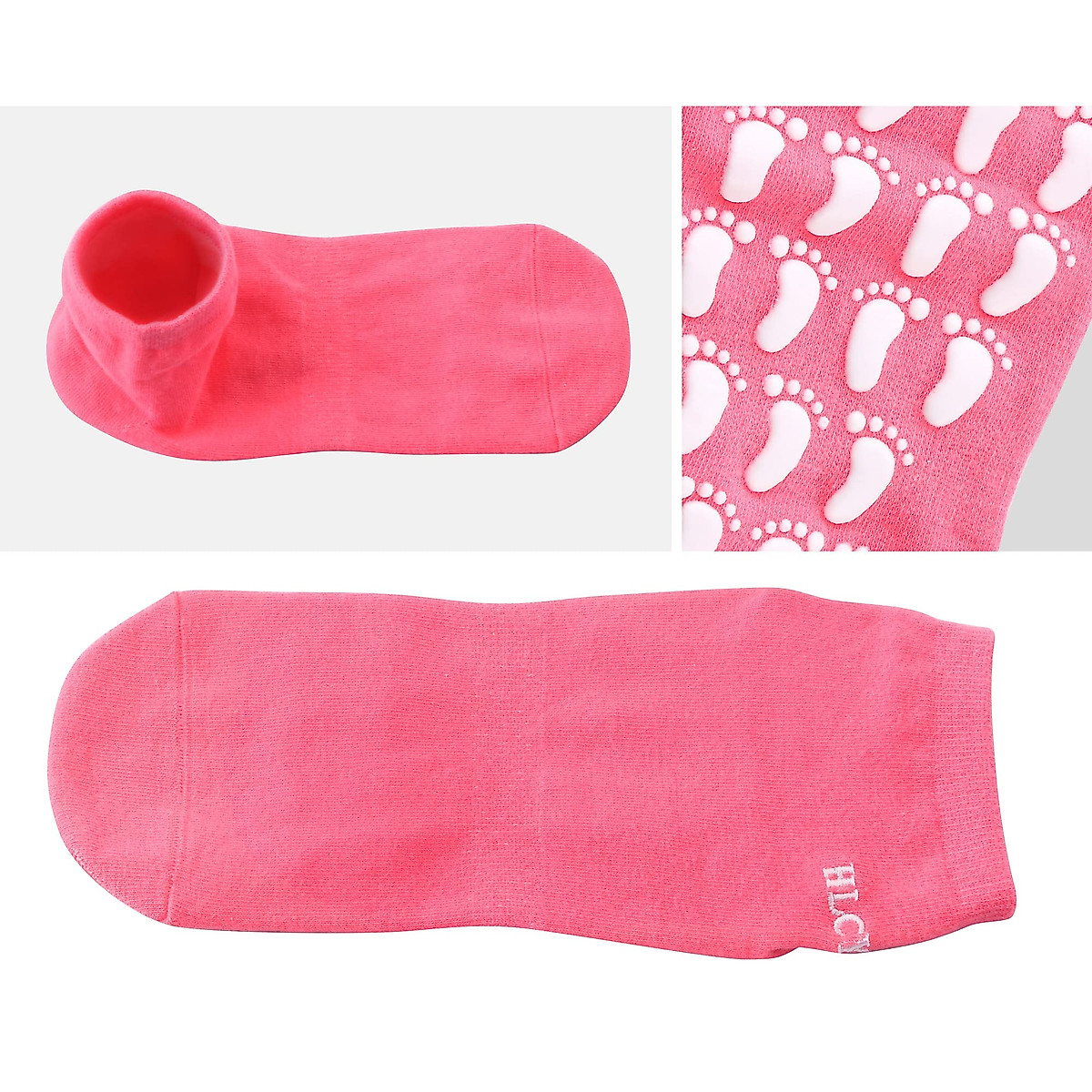 HLCYJZSD 5 Pairs Non Slip Yoga Socks for Women, Skid Slipper Socks with Grippers for Pilates Dance Ballet Trampoline