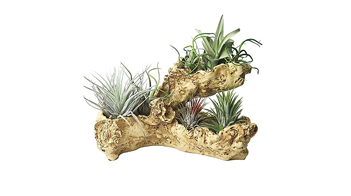 Faux Driftwood Planter - Unique Log Flower Pot