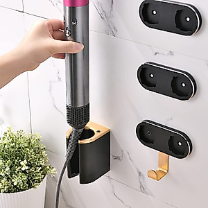 Wall Mount Holder for Dyson Airwrap Styler Hair Curling Iron Barrels and Brushes, Metal Organizer Storage Rack, Curling Iron and Accessories Organizer Rack, Suitable for Home Bedroom Bathroom