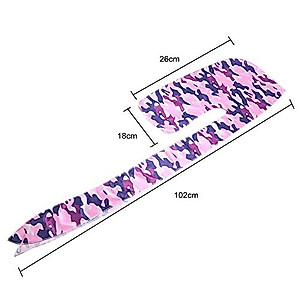 Military Camouflage Premium Silky Durags with Long Tail Colorful 360 Waves Doo rag for Men Du rag Cap (3/4 Packed) (Set15)