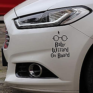 11.2X16.5CM Baby Wizard On Board Body Window Car Sticker Funny Vinyl Decal Accessories