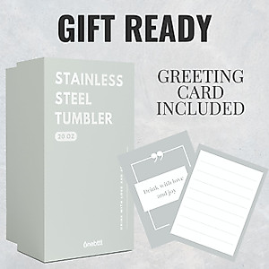 Onebttl Possum 20oz Tumbler With Spill-Proof Lid - Unique Gift for Possum Lovers, Women & Men - Opossum Gift Box Included - Black