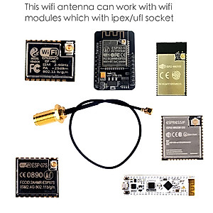 USB to ESP8266 CH340C ESP-01 ESP-01S Breakout Prog WiFi Programmer Downloader with Reset Auto-Download Circuit + 2.4G 3DBI Gain WiFi Antenna