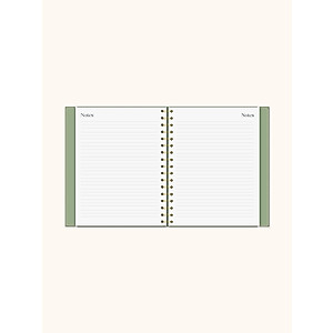 Orange Circle Studio 2024 Real-Time Planner Notebook, 12 Month Spiral Calendar Book with Monthly and Weekly Date Views, Appointment, Budget & Goal Tracker, Journal for School/Work, Golden Hour