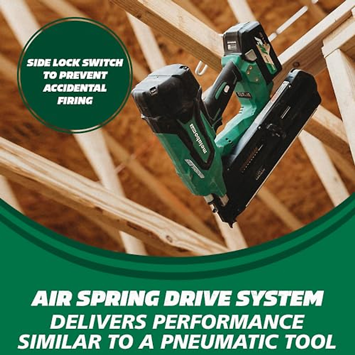 Metabo HPT Cordless 18V MultiVolt™ Framing Nailer Kit | 21 Degree Magazine | Round Head Nails from 2-Inch up to 3-1/2-Inch | 1-18V 4.0Ah Li-Ion Battery w/Fuel Gauge | NR1890DRST