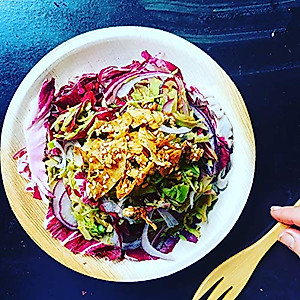 Dtocs Palm Leaf Plate 9 Inch Dinner Plate [50], 7" Dessert [50]