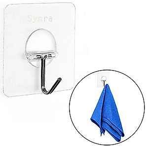 Synra 8 Pack Pet Safe Wall Sticker Hooks, for Aquariums, Stronger Attachment Than Suction Cups, Betta Fish, Window Bird Feeder, Reptile Gecko Hammock, Tank Tool Holder