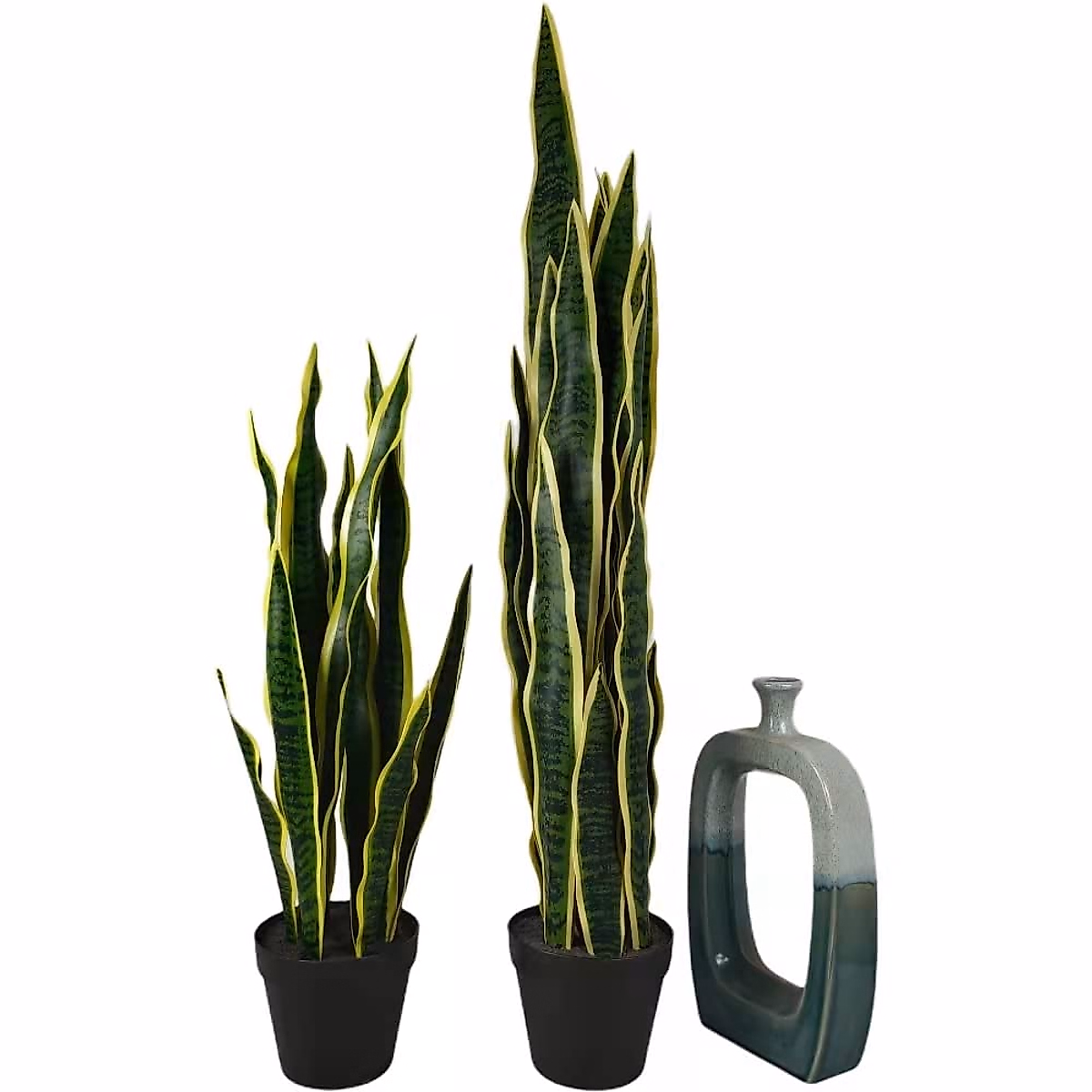 Ailimama Artificial Snake Plant 27 in Green Fake Sansevieria , Perfect Faux Plants for Home Garden Office Store Decoration