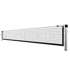 Dominator In Ground Pickleball System - Includes Two Heavy Duty Square Pickleball Posts with Net and Sleeves - Aluminum, Rust Free, and Follows USAPA Standards
