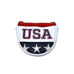 CMC Design Golf Mallet Head Cover - Custom USA Embroidered Golf Driver - Premium Faux Leather, Beautiful Design Elements & Soft Protective Lining – Great Fit for Any Mallet & Golfer