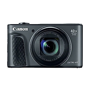 Canon PowerShot SX730 Digital Camera w/40x Optical Zoom & 3 Inch Tilt LCD - Wi-Fi, NFC, & Bluetooth Enabled (Black)