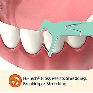 Amazon Basics Mint Dental Flossers, 90 Count, 1 Pack (Previously Solimo)