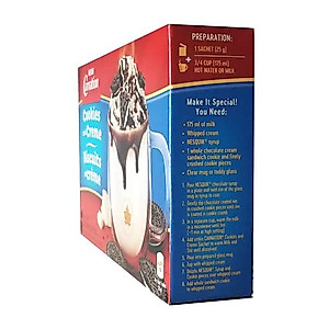 Nestle Carnation Cookies and Creme Hot Chocolate Mix, 7 x 25g/0.9 oz. Sachets (Imported from Canada)