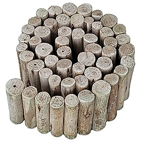 Backyard X-Scapes Natural Eucalyptus Wood Solid Log for Garden Edging Lawn Landscape Fence Borders 72 in L x 6 in H x 1.25 in D