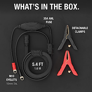 NOCO GPA002 HD X-Connect Battery Clamp Accessory with Integrated M10 Eyelets GENIUSPRO25 Smart Battery Charger