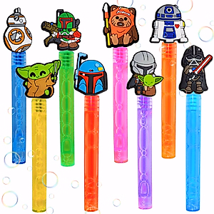 24 Piece Star War Bubble Wand for Kids(8 Style),Cute Star War Bubble Wand Great for Star War Theme Birthday Party Supplies