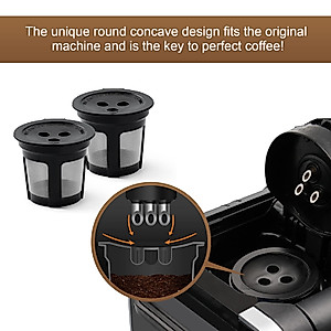 Reusable Coffee Pods for Ninja Dual Brew Coffee Maker, 3 Pack Reusable K Cups Coffee Filter Compatible with Ninja DualBrew Pro CFP301 CFP201