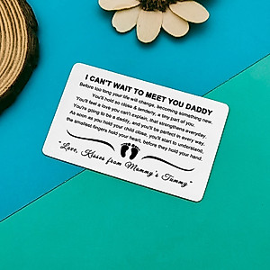 New Dad Gifts Metal Wallet Insert Card Daddy to Be Gifts Pregnancy Baby Announcement Gifts for Husband From Wife New Father to Be Gift First Time Dads Soon to Be Daddy Gifts Christmas Fathers Day Gift