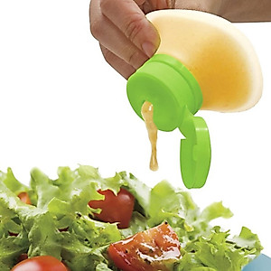 Squeeze Salad Dressing Bottles Portable Sauce Condiment Bottles Clear Sauce Bottle With Lid Small Sauce Dispensers Travel Squeeze Salad Dressings Container With Lid