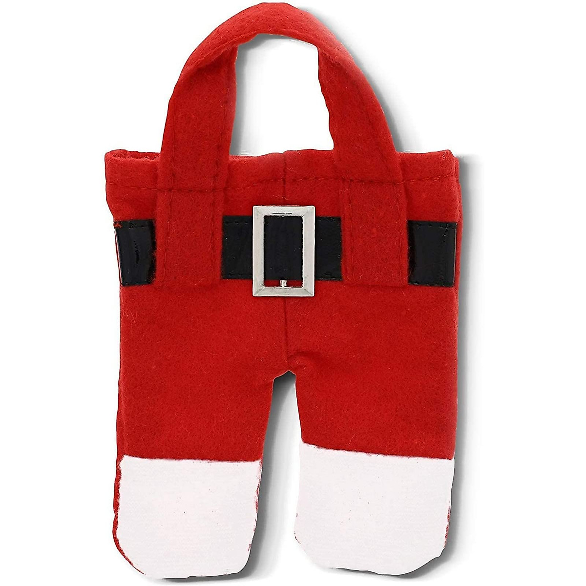 BLUE PANDA Santa Suit Christmas Silverware Utensils Holder – Pack of 8, 2 Designs